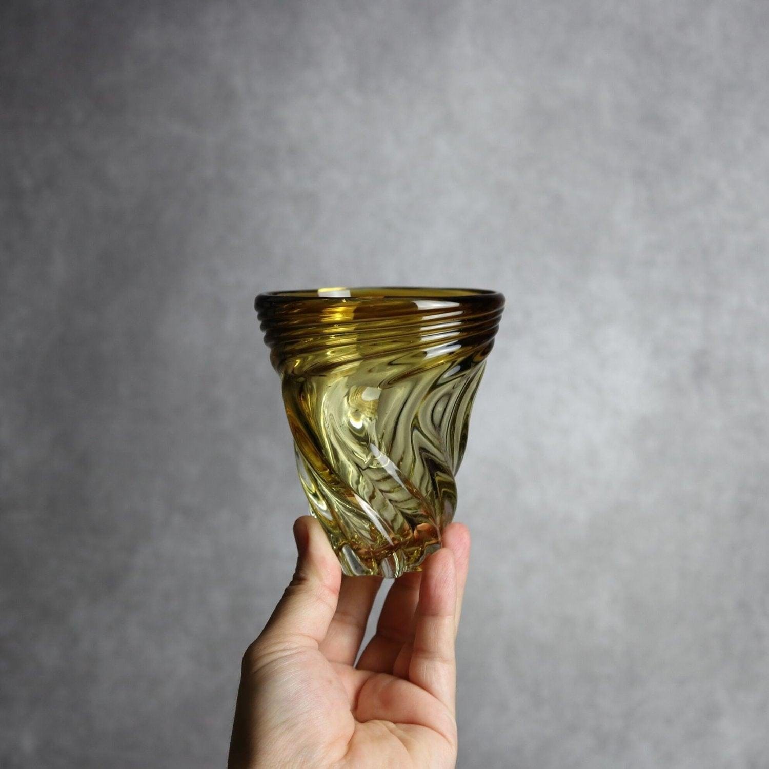 S.モールグラス ブラウン 琉球ガラス ガラス工房清天| mundasui